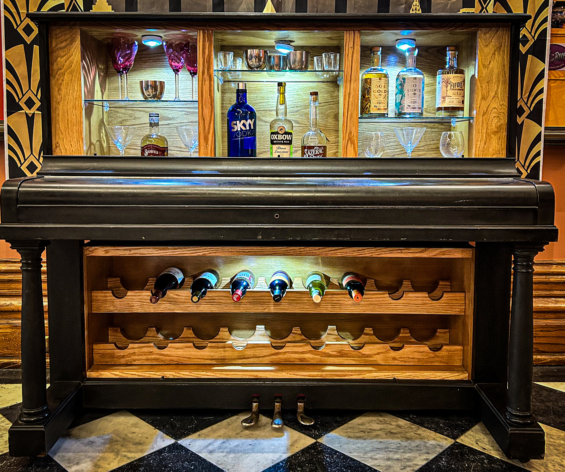Repurposed 1900s Piano Bar - Spirits of Louisiana